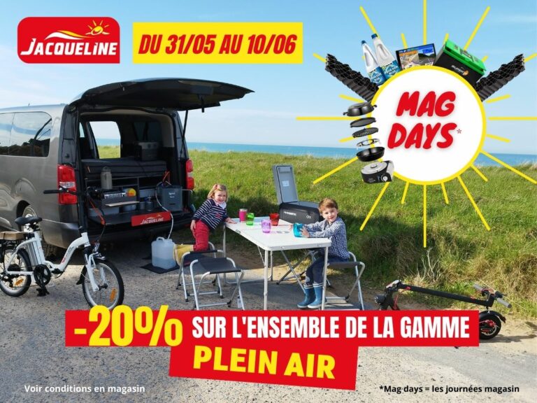 Préparez l'été avec les Mag Days de juin chez Jacqueline Camping-car ...